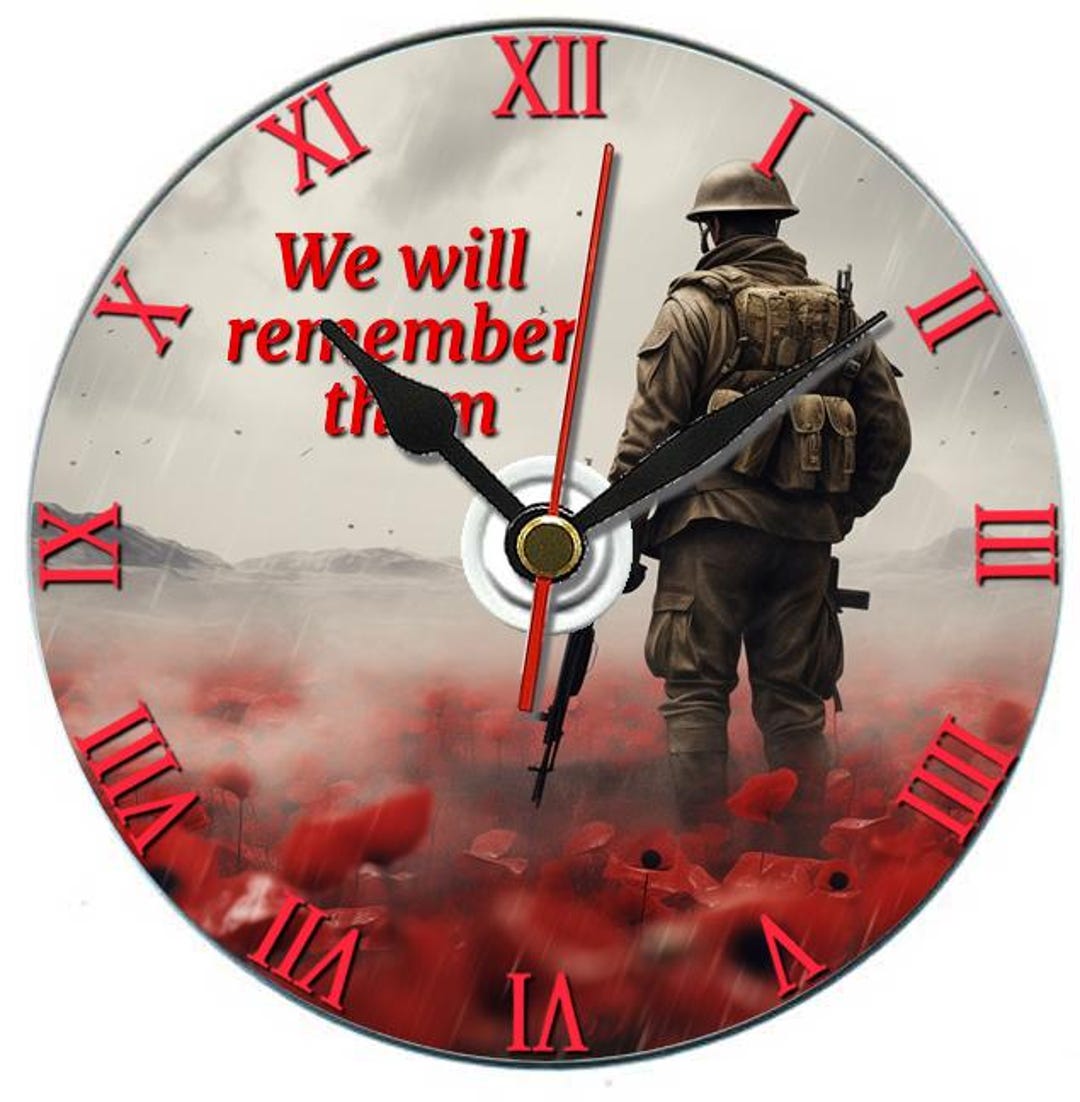Remembrance Day Armistice Dvd Desk Clock Gift, Can Be Personalised - Etsy