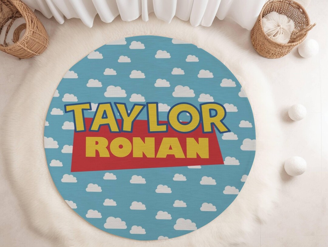 Toy Story Rug, Toy Rug, Round Nursery Rug, Nursery Decor, Playroom Rug ...