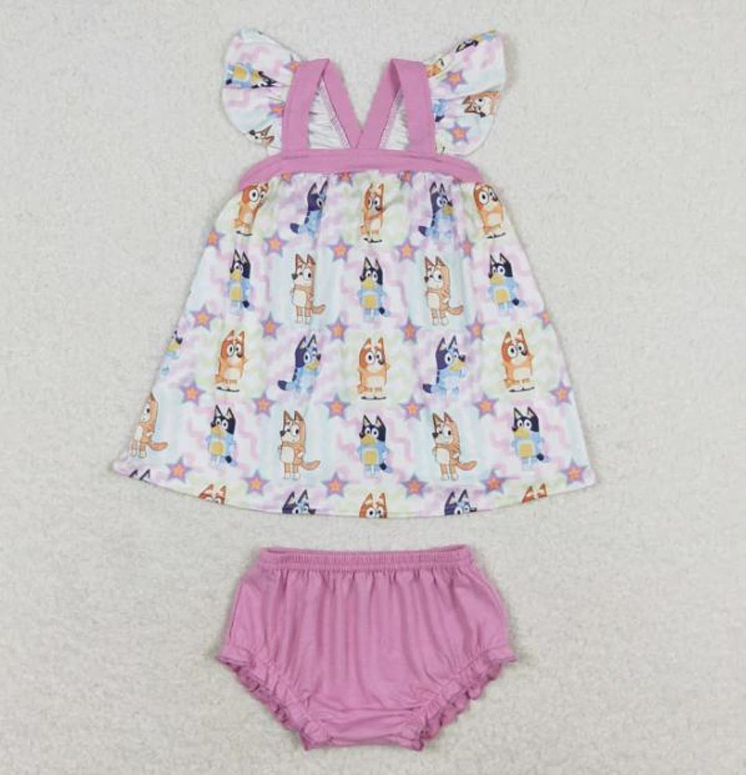 Bluey-inspired Toddler Bloomer Set: Trendy Disney Character Outfit for ...
