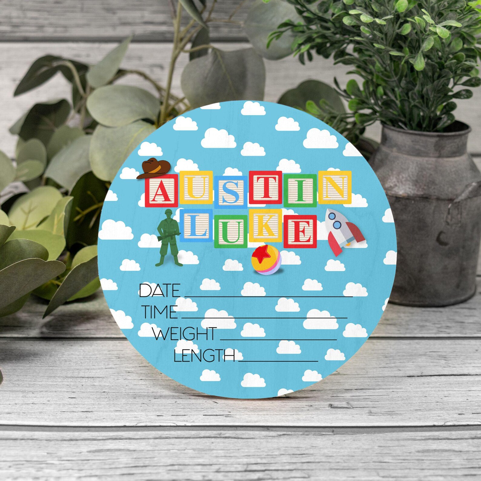 Toy Story Inspired Birth Announcement, Toy Story Decor, Toy Story Name ...