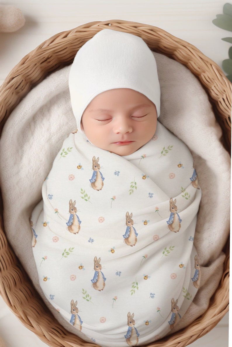 Peter Rabbit Swaddle Blanket Baby Swaddle Blanket, Soft Newborn Swaddle ...