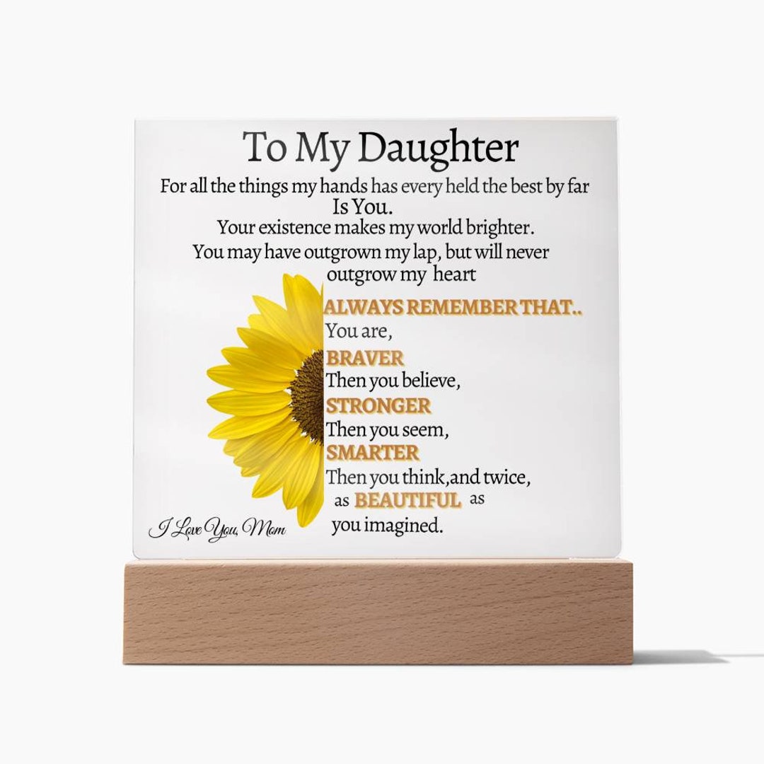Acrylic Square Plaque for Daughter - Etsy