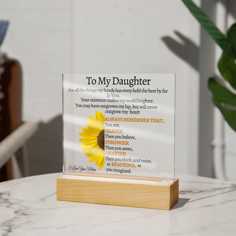 Acrylic Square Plaque for Daughter - Etsy