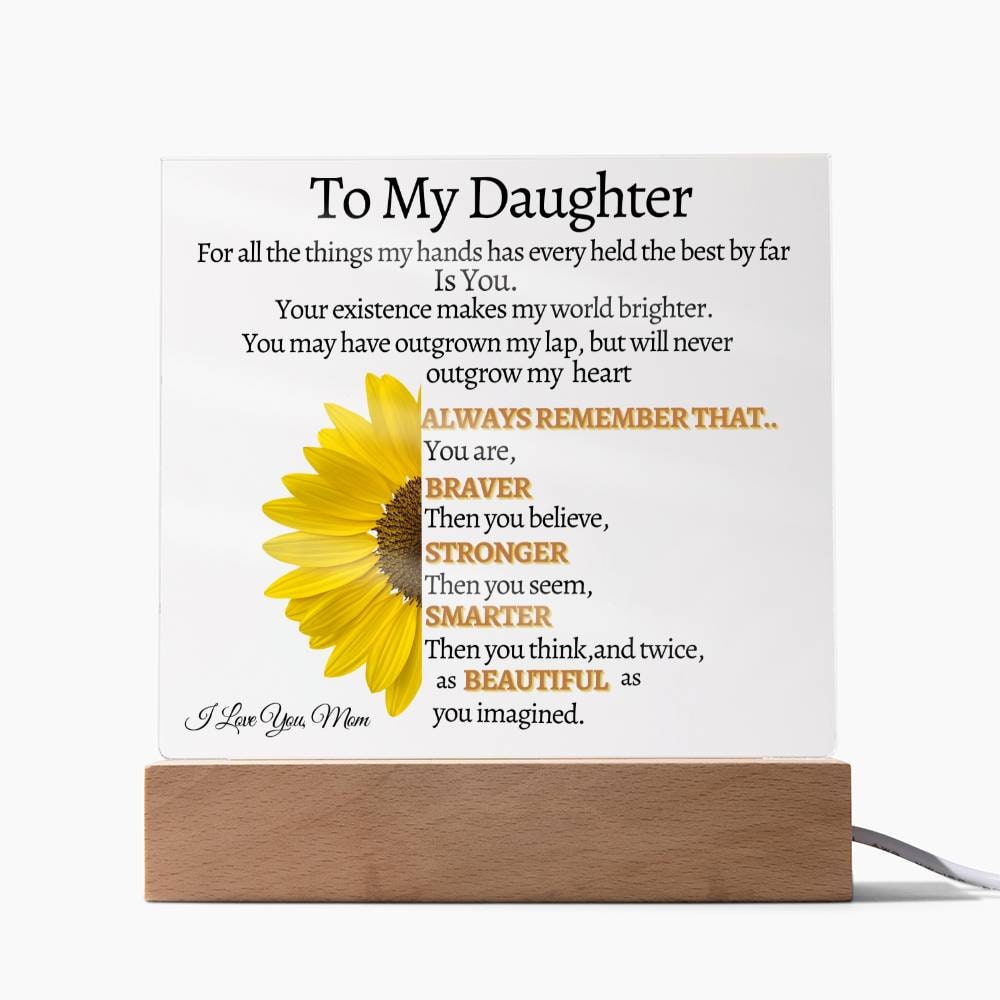 Acrylic Square Plaque for Daughter - Etsy