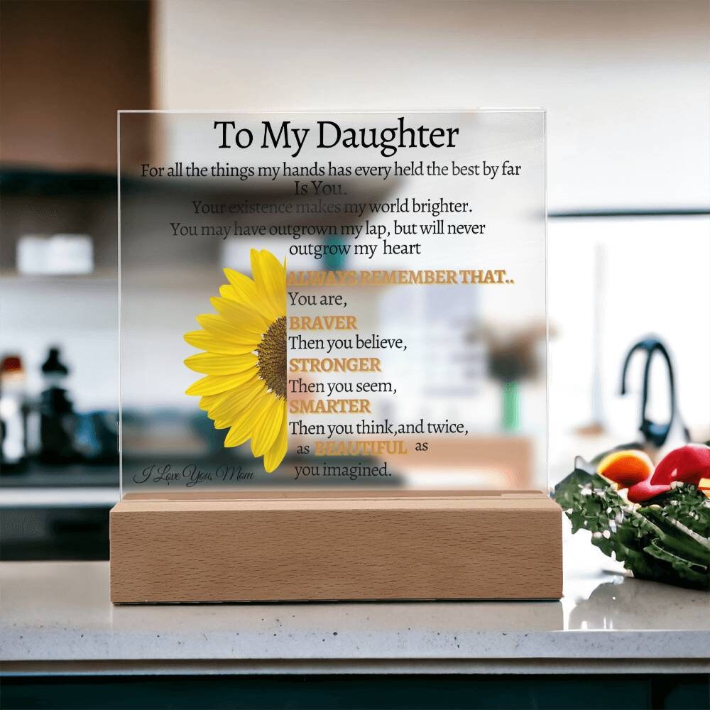 Acrylic Square Plaque for Daughter - Etsy