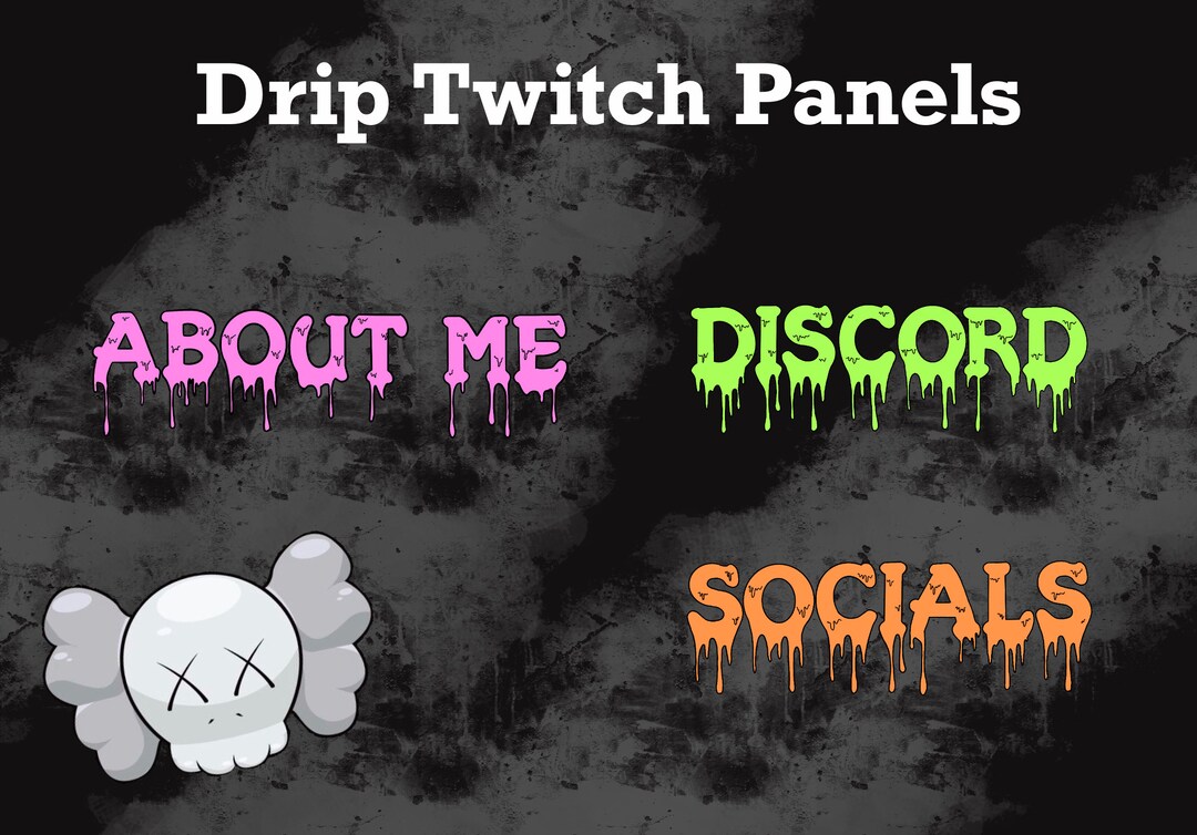 Drip Twitch Panels - Etsy