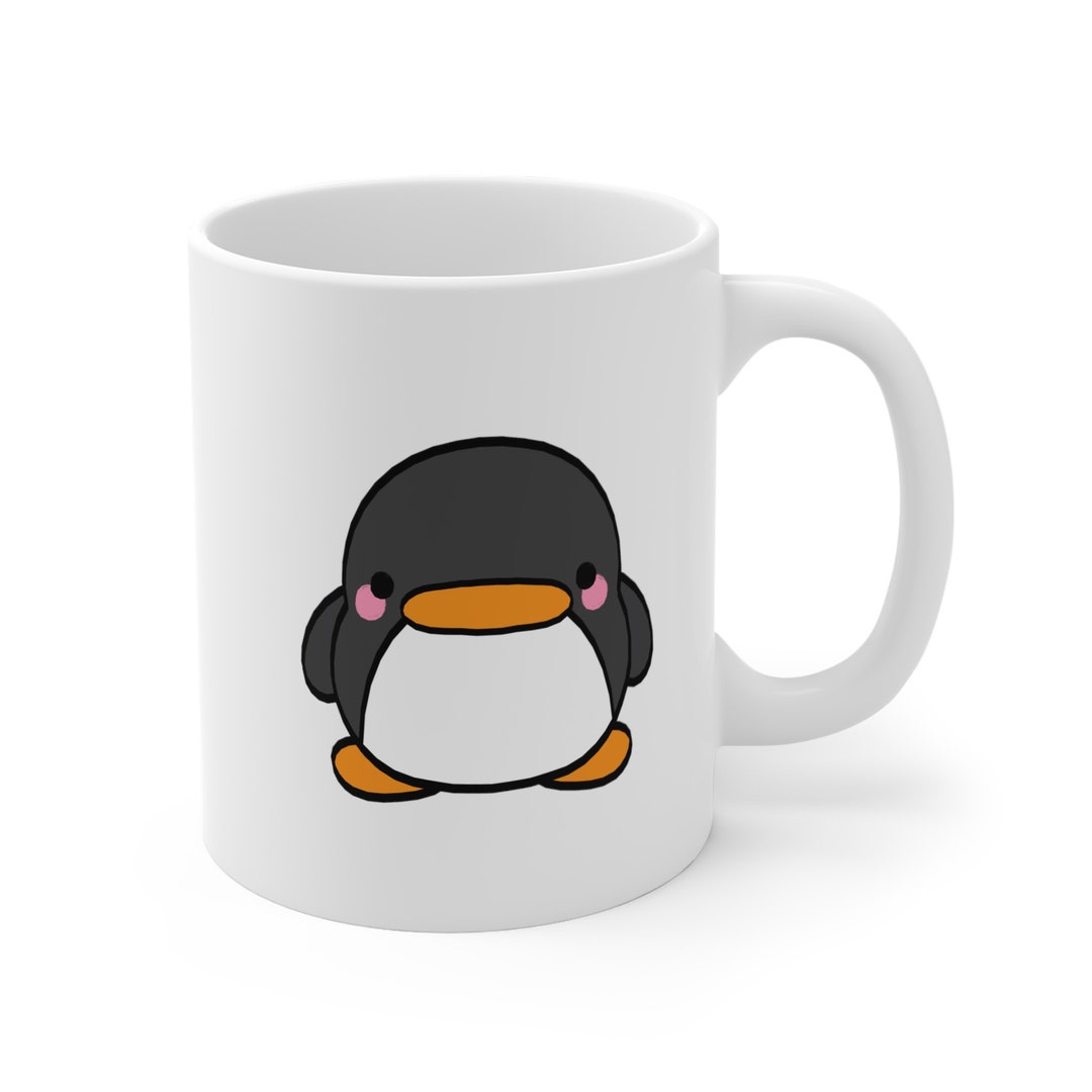 Penguin Mug - Cute Drawing Animal Chibi Penguin Mug, Penguin Birthday ...