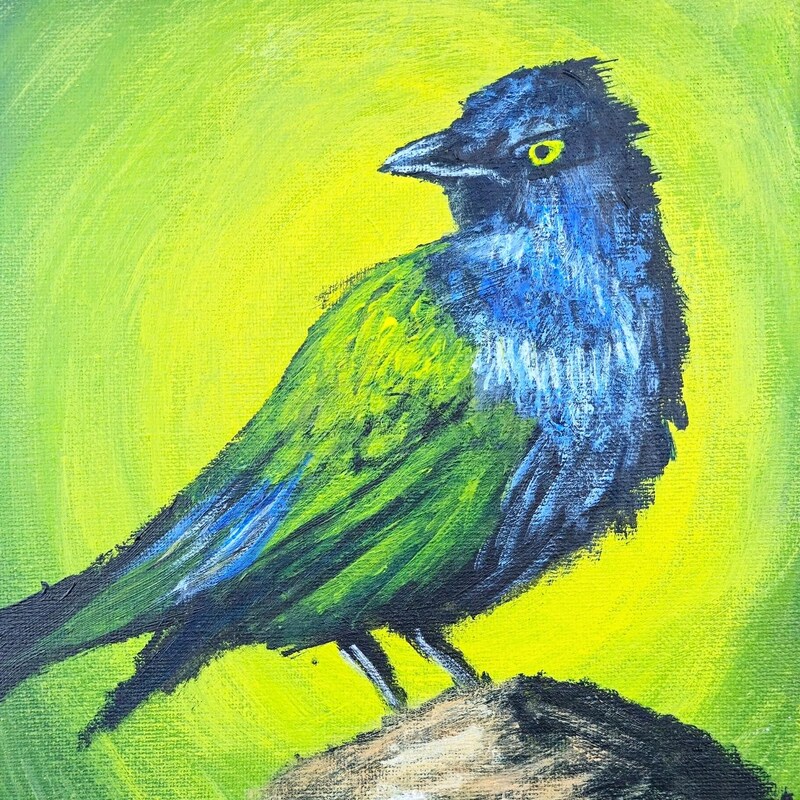Grackle Painting - Etsy