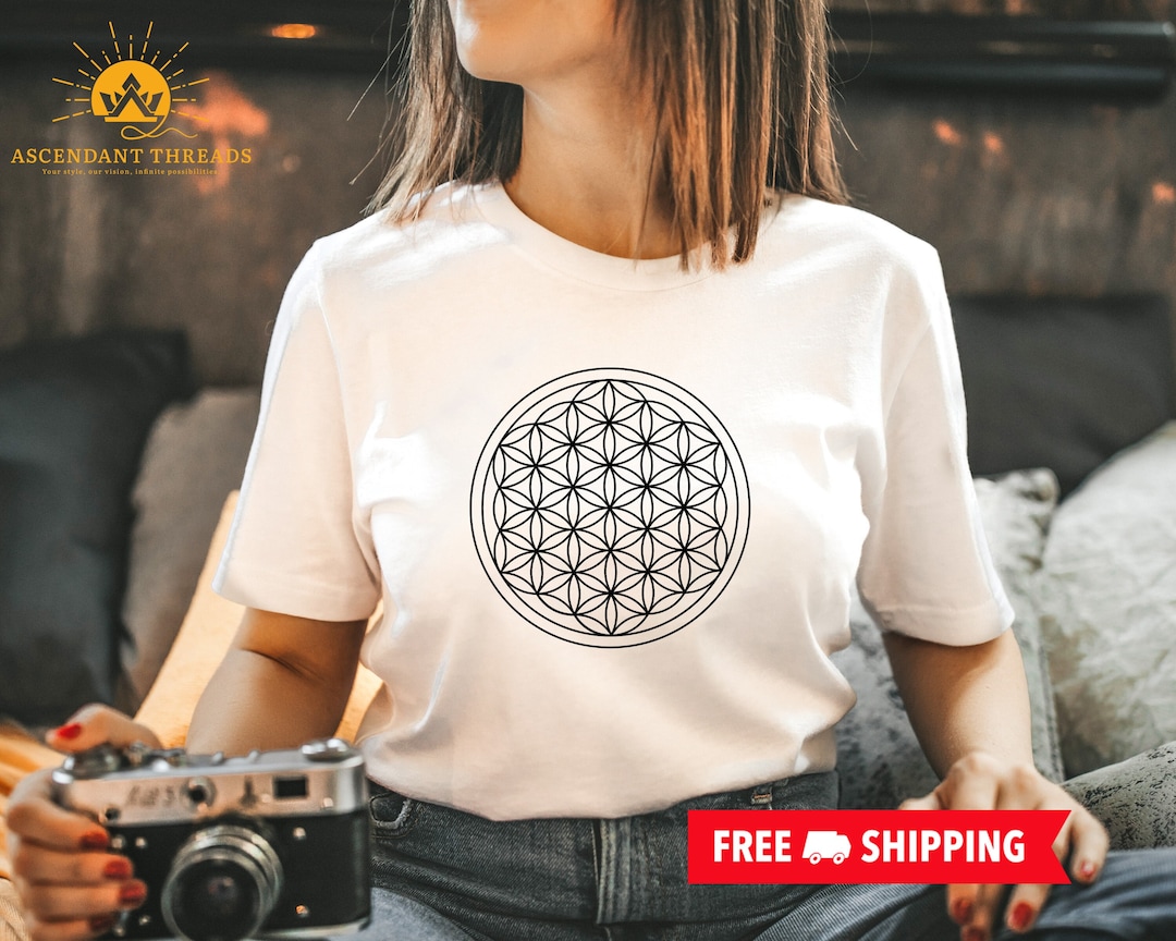 Flower-of-life Tshirt ,flower of Life Sacred Geometry Shirt,flower of ...