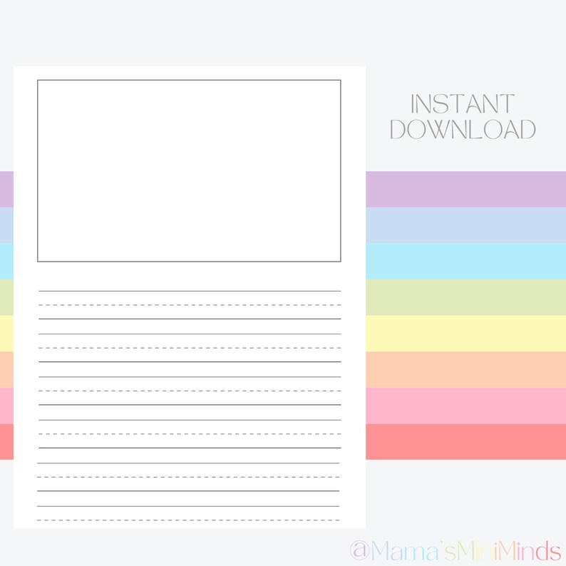 Printable Story Telling Paper Practice Handwriting Learning at Home ...