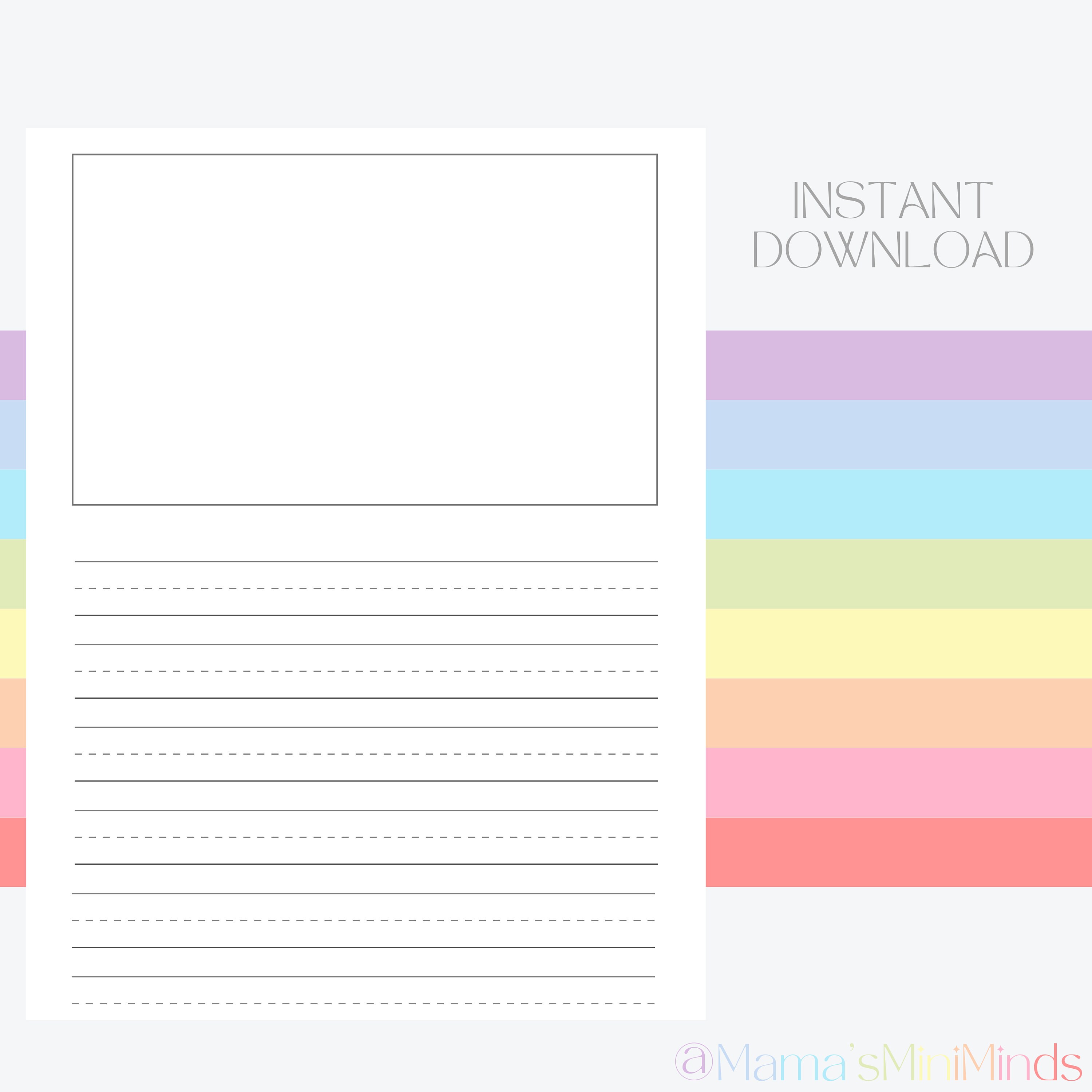 Printable Story Telling Paper Practice Handwriting Learning at Home ...