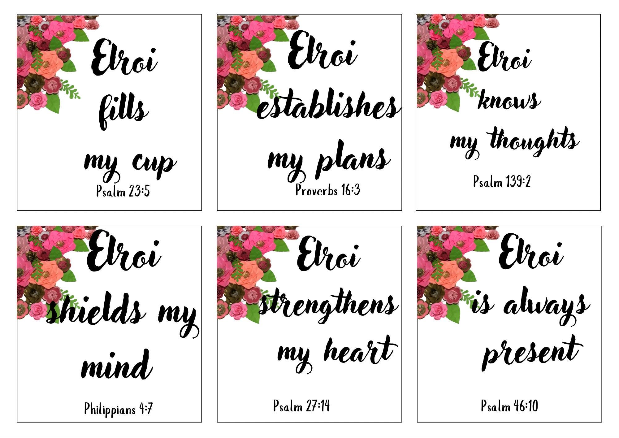 42 Affirmation Cards| Scripture Affirmation Cards| Elroi Affirmations ...