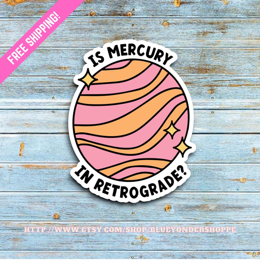 Mercury in Retrograde Sticker, Decal - Etsy