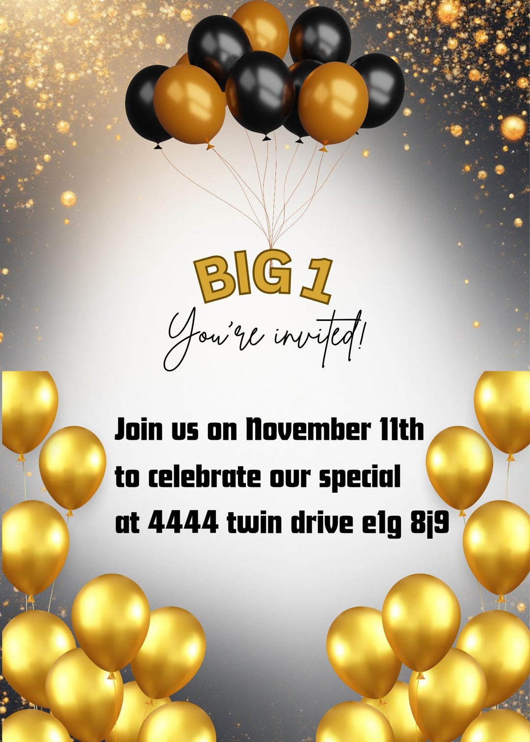 Big 1 Birthday Invitations - Etsy