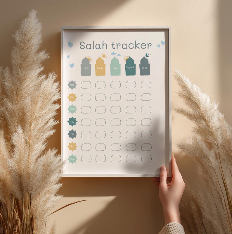 Islamic Salah Tracker, Prayer Tracker, Salah Tracker Printable, Daily ...