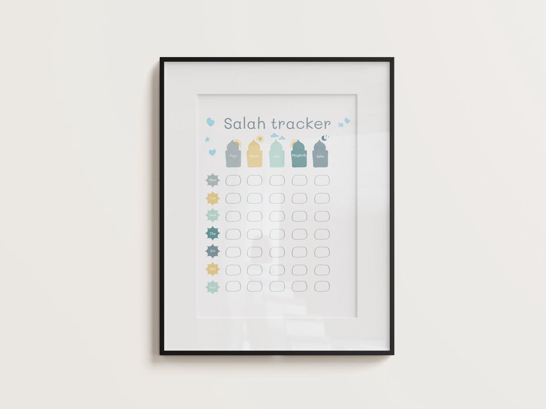 Islamic Salah Tracker, Prayer Tracker, Salah Tracker Printable, Daily ...