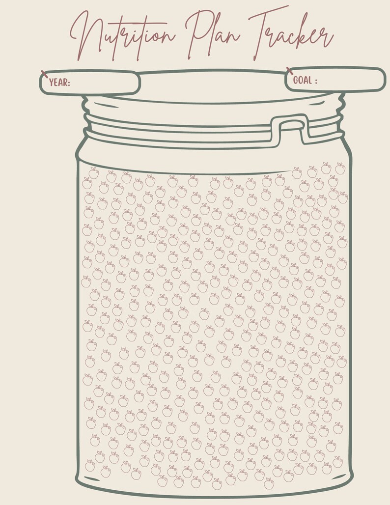 Yearly Nutrition Tracker - Etsy