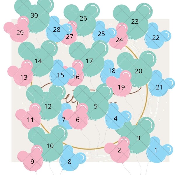 Disneyland Countdown Calendar - Etsy