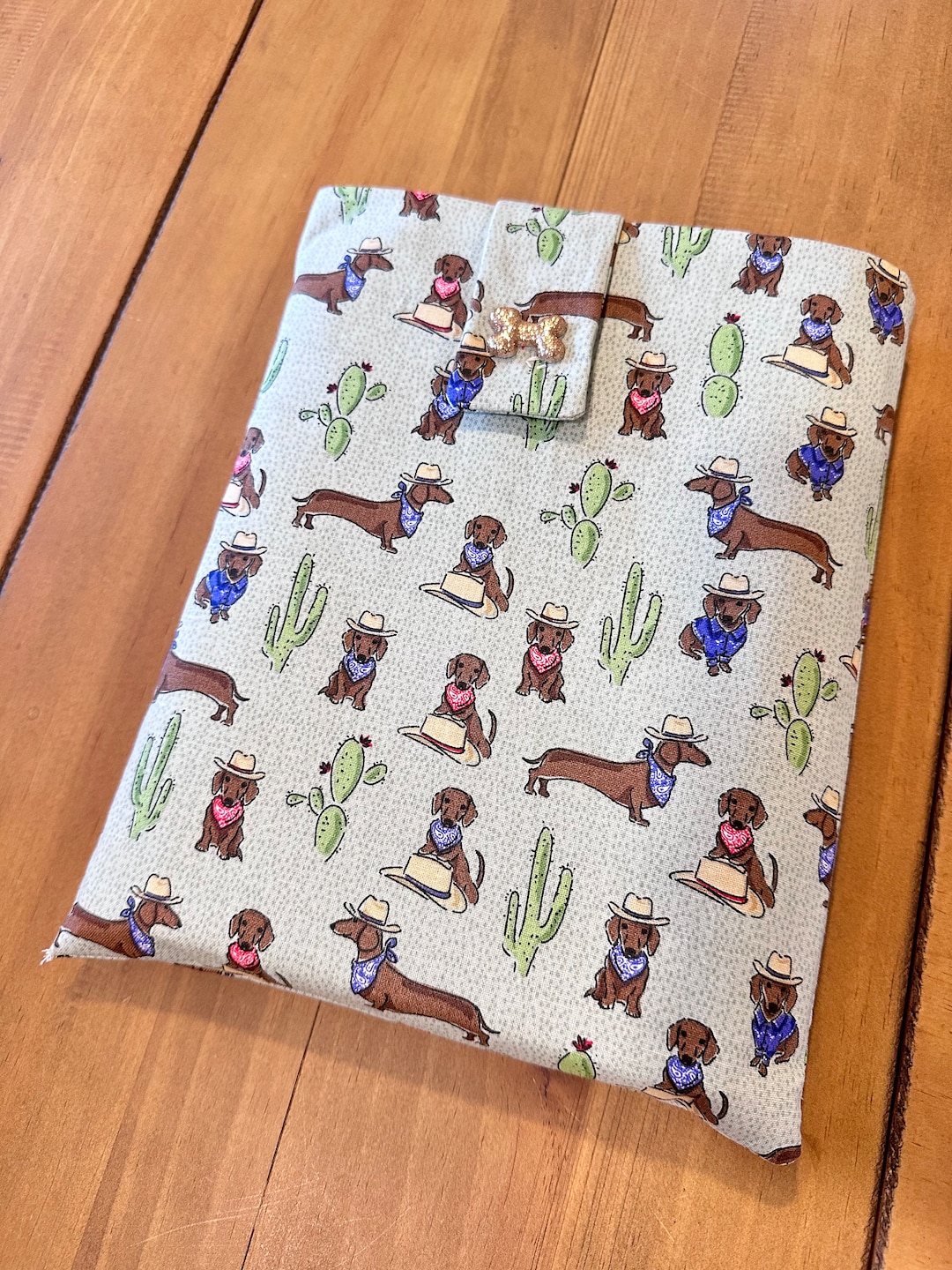 Wenier Dog Book Sleeve, Padded Book Sleeve, Kindle Sleeve, Book Pouch ...