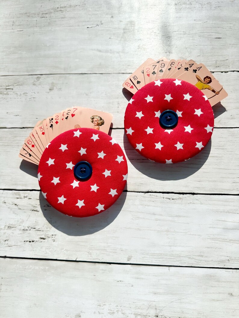 Set of 2 Fabric Playing Card Holders: Easy-grip Game Organizer - Etsy