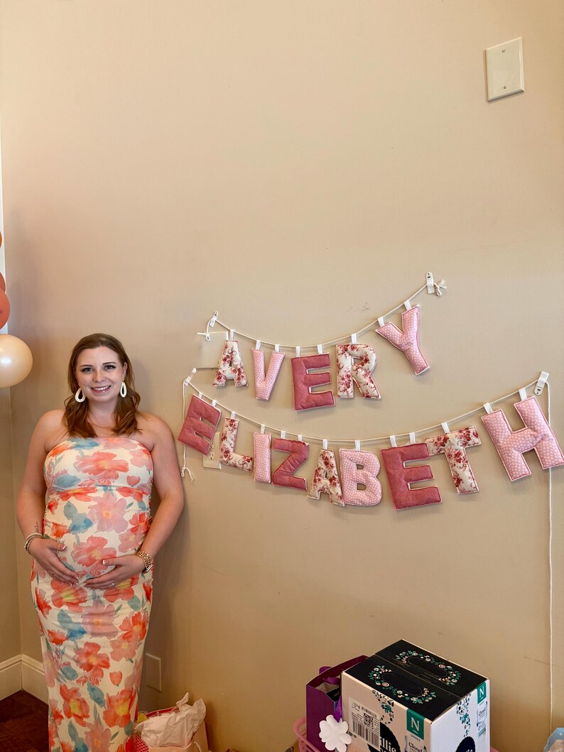 Custom Name Puffy Letter Banner | Name Banner | Happy Birthday Banner ...