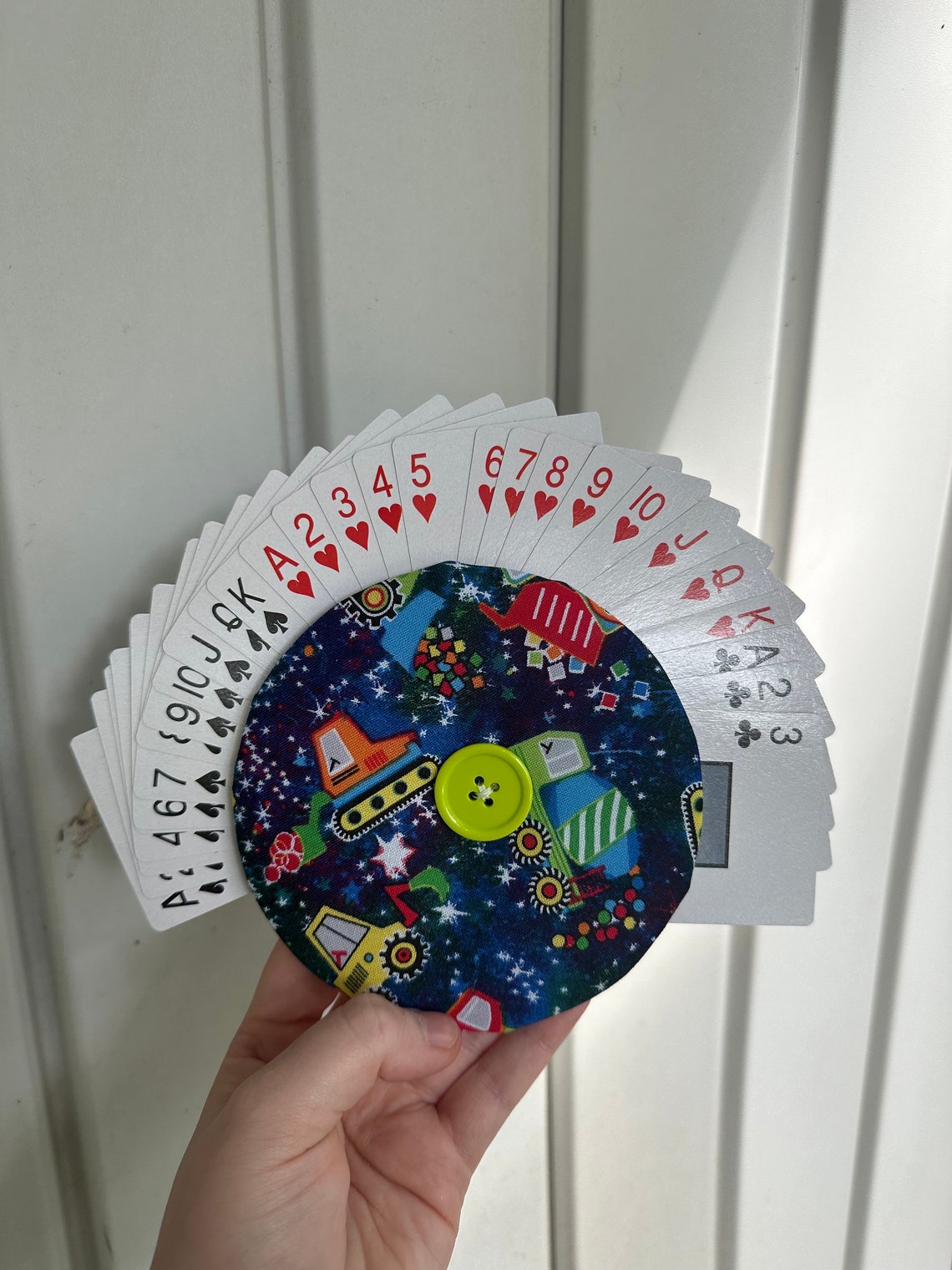 SET OF 2 : Playing Card Holder Toy Trucks,, Card Game, Gifts for Boys ...