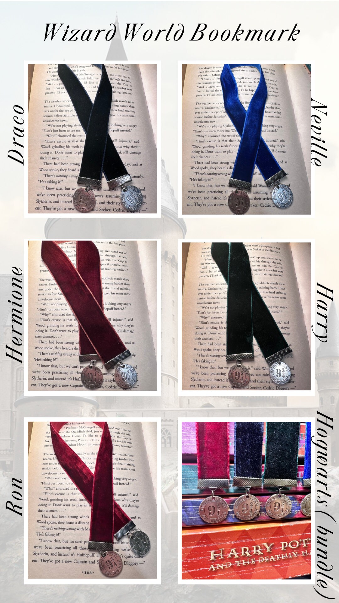 Wizard World Velvet Bookmark: Platform 9 3/4 Charm, Reader Gift - Etsy