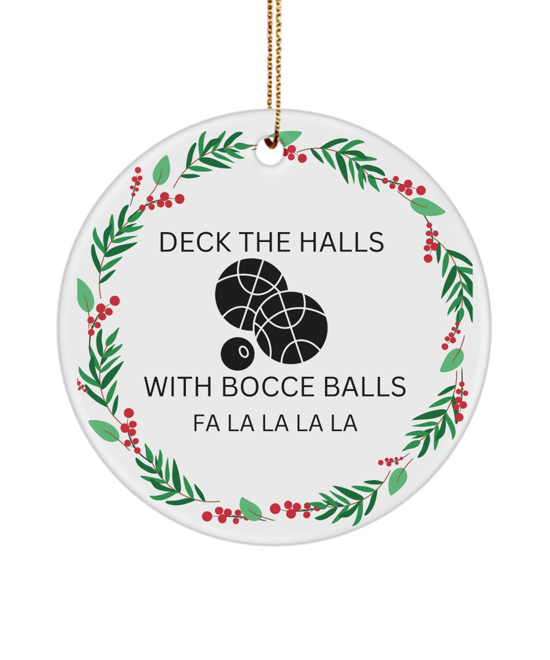 Bocce Christmas Ornament Gift for Bocce Player Gift for Husband, Wife ...