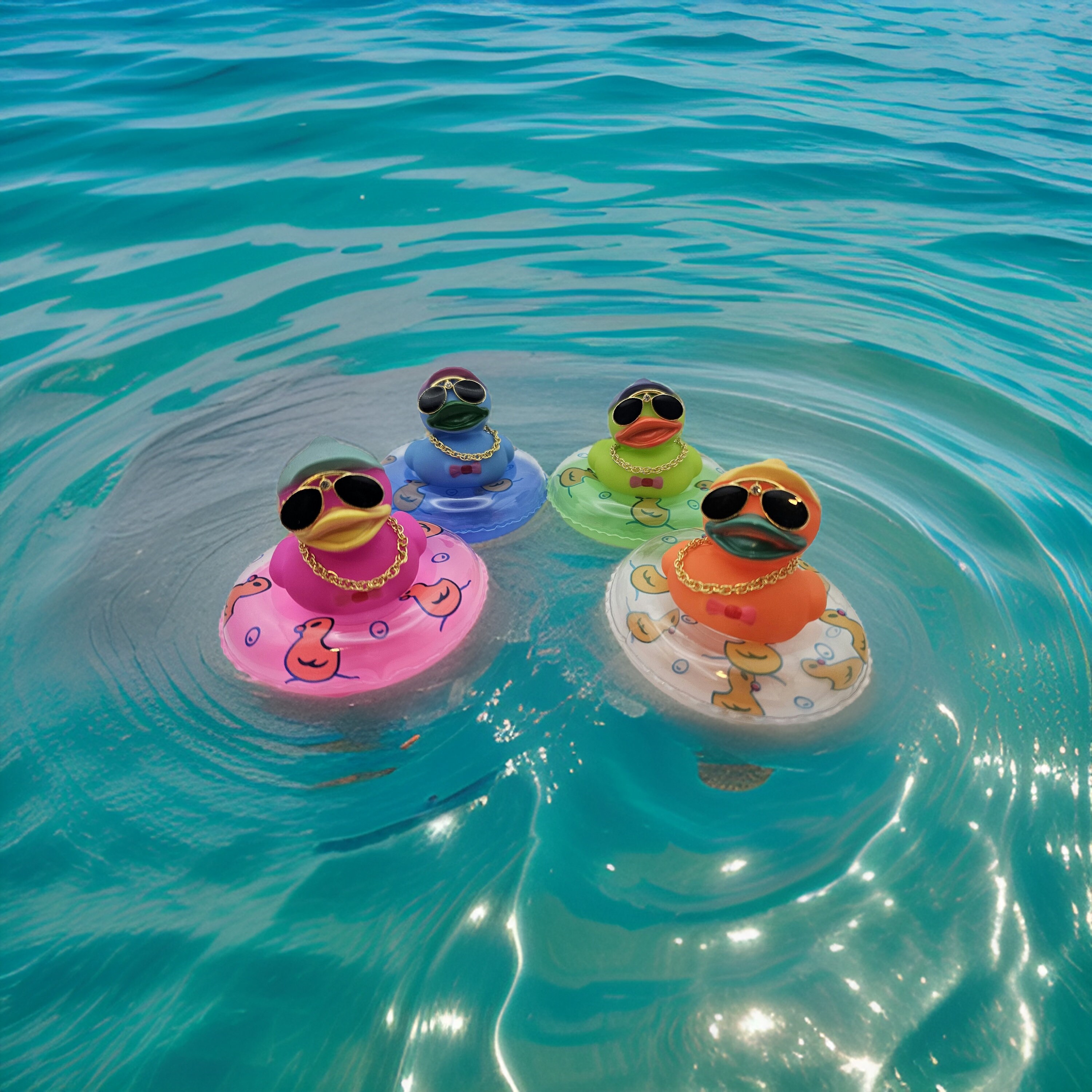 Beach Rubber Duck, Yellow Duck Dashboard Decor, Car Dash Rubber Ducks ...