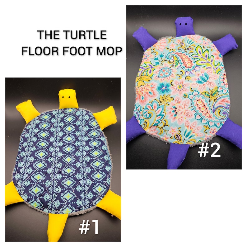 Turtle Floor Foot Mop Turtle Wash Cloth Countertop Turtle Handmade Turtle for Drops and Spills ...