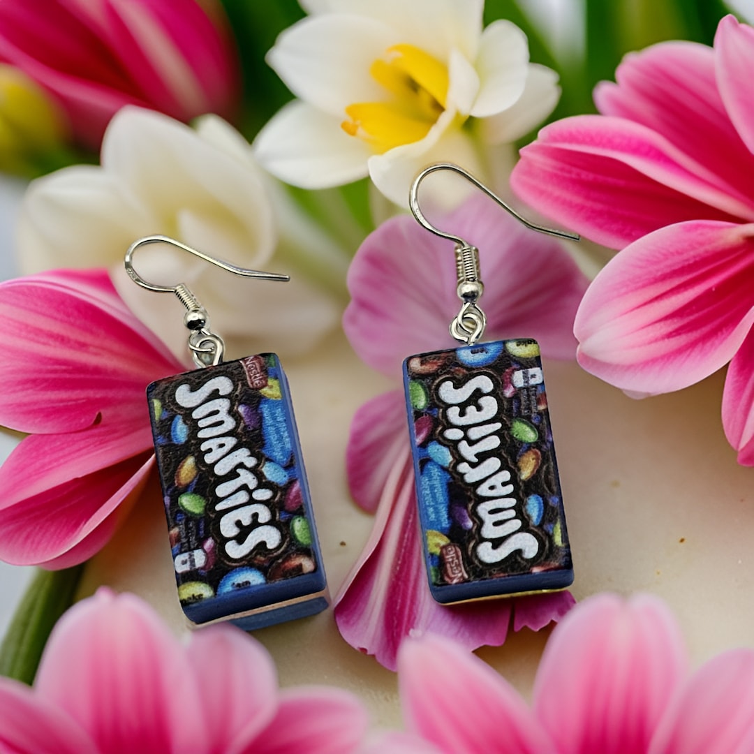 SMARTIES Themed Earrings, Candy Themed Jewelry, Candy Sticks, Fun ...