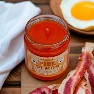 Fire Demon Candle Howl's Castle Anime Candle Vanilla Hazelnut 9 Oz ...