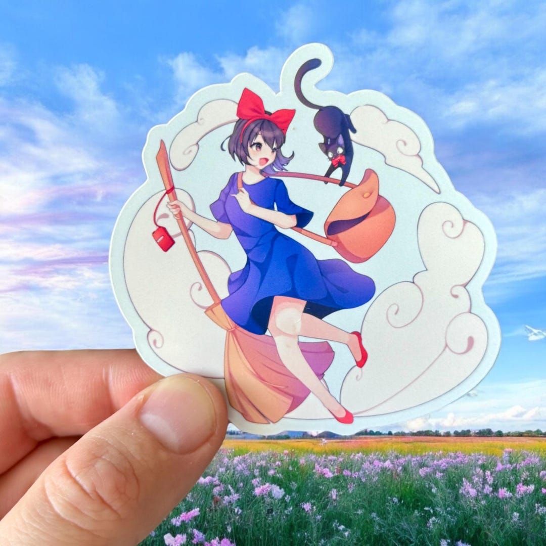 Kiki and Jiji the Cat Sticker | Waterproof Vinyl Sticker | Kiki's ...