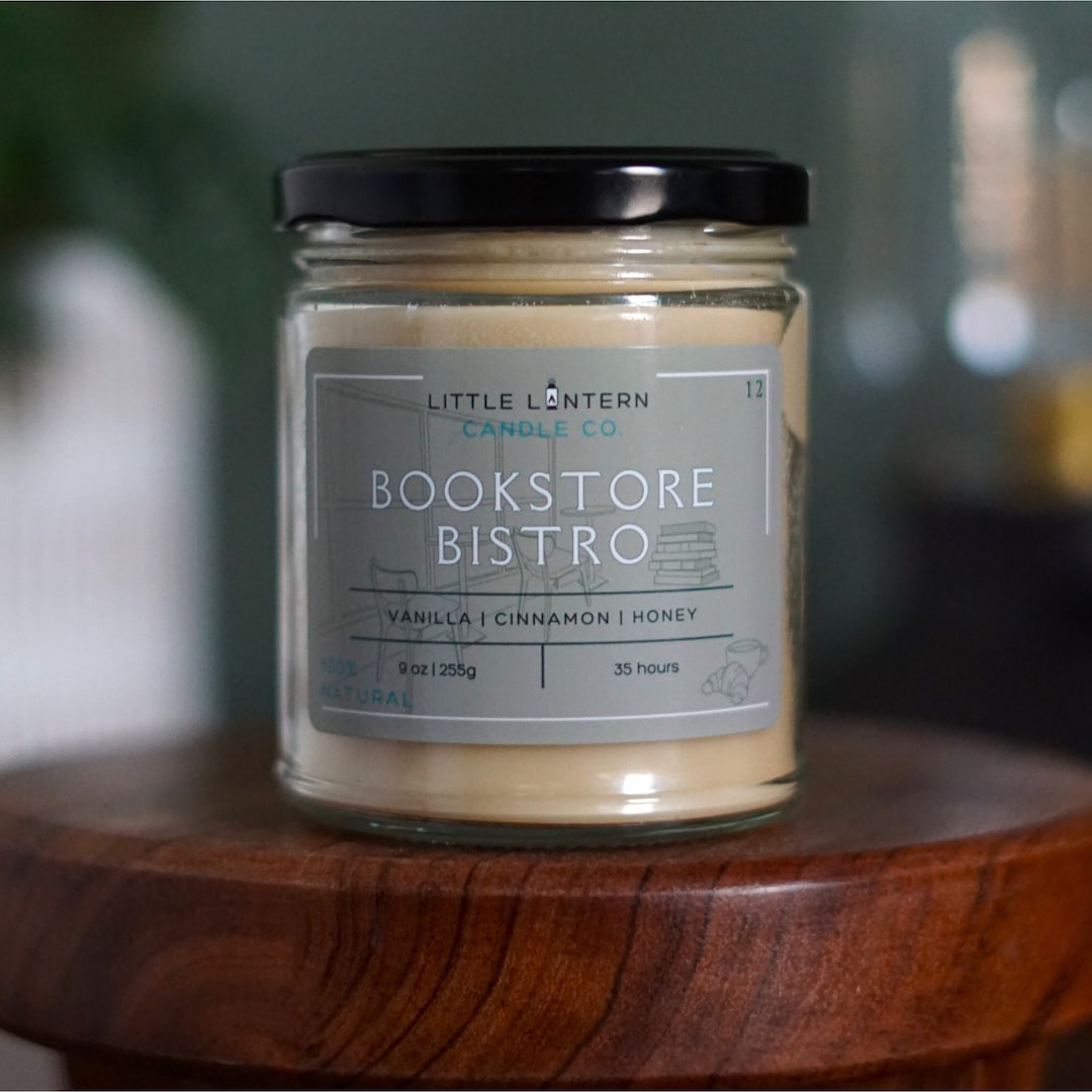 Bookstore Bistro Candle Bookish Candle 9 Oz Vegan Candle - Etsy