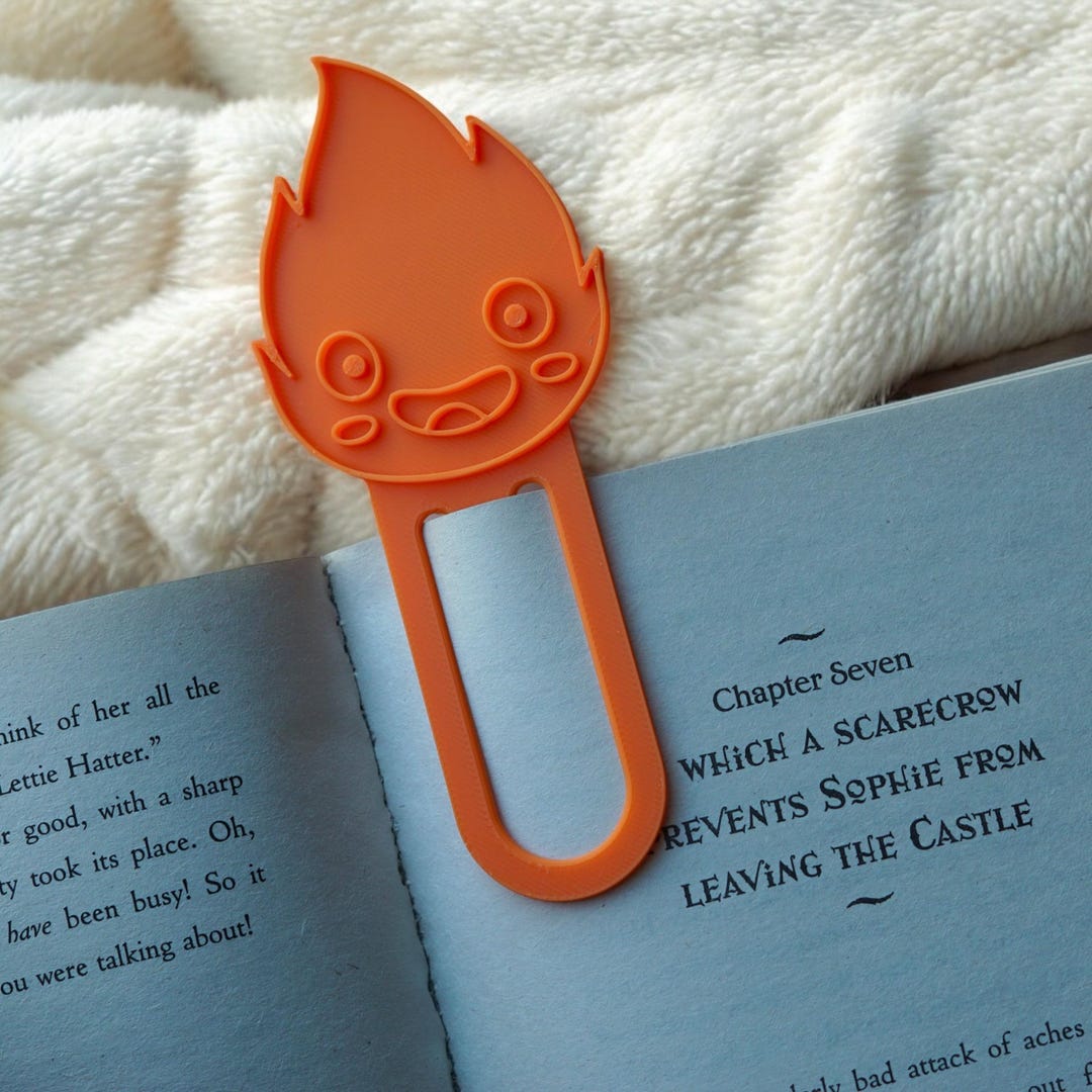 Fire Demon Bookmark | Bookish Anime Gift | Calcifer Boomark | Anime ...