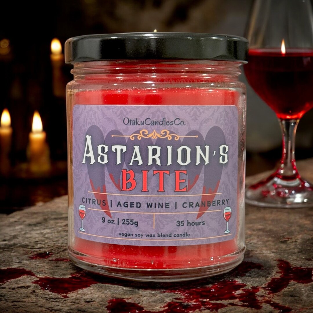 Astarion Candle Gaming BG3 Candle Aged Wine and Citrus 9 Oz Vegan ...