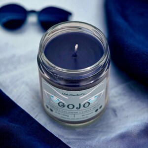 Gojo Candle | Anime Candle | Amber and Cologne 9 Oz Vegan Candle - Etsy