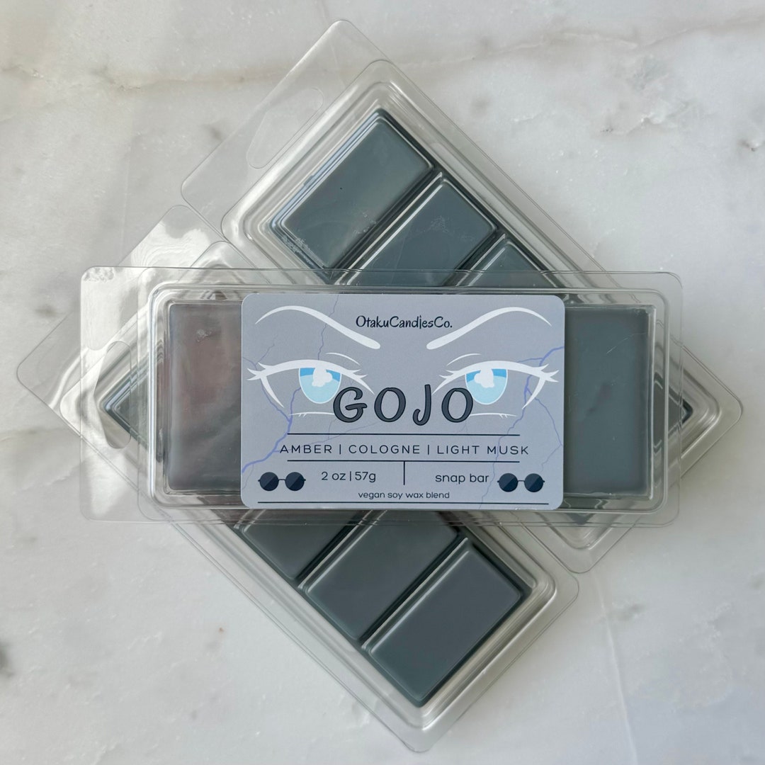 Gojo Wax Melt Anime Wax Melt Amber & Cologne 2 Oz Vegan Snap Bar - Etsy
