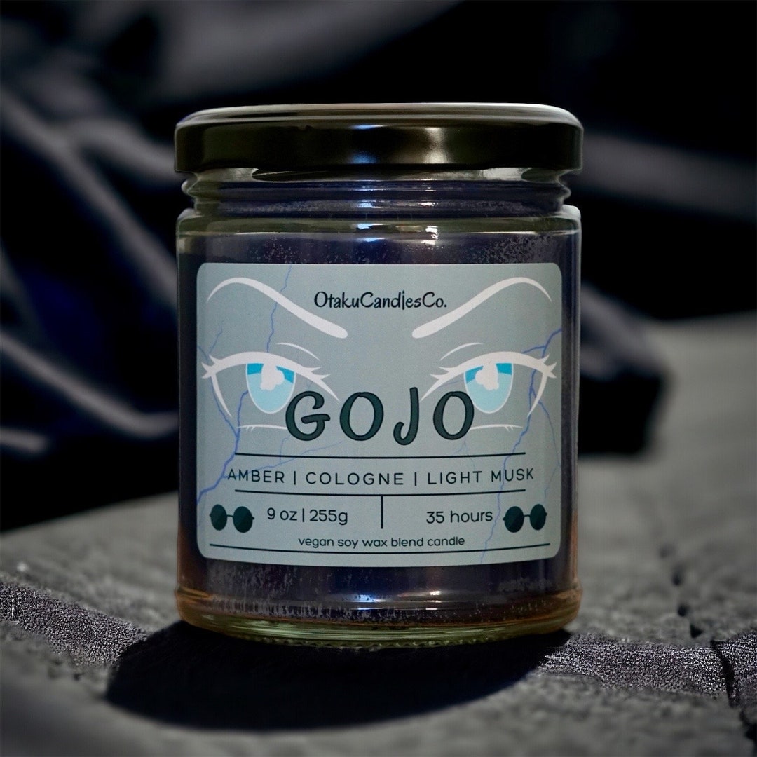 Gojo Candle Anime Candle Amber and Cologne 9 Oz Vegan Candle - Etsy