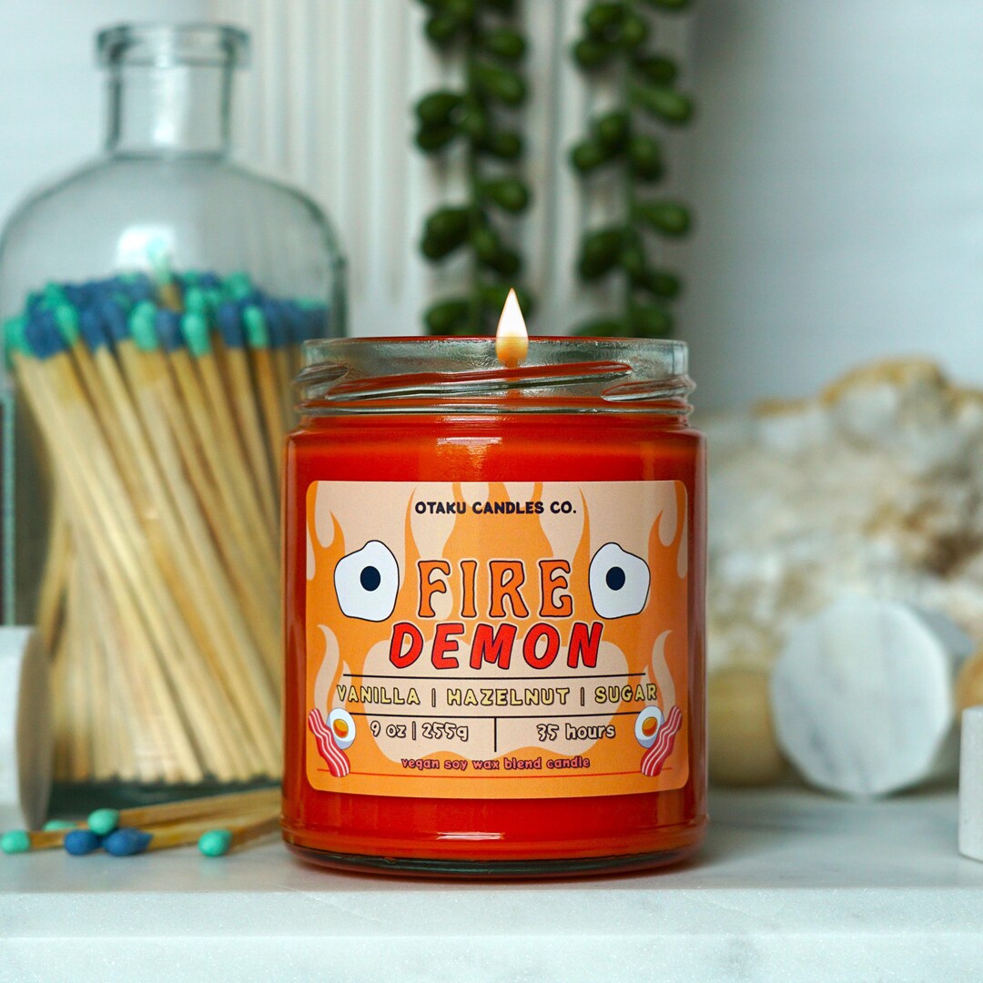 Fire Demon Candle | Howl's Castle Anime Candle | Vanilla Hazelnut 9 Oz ...