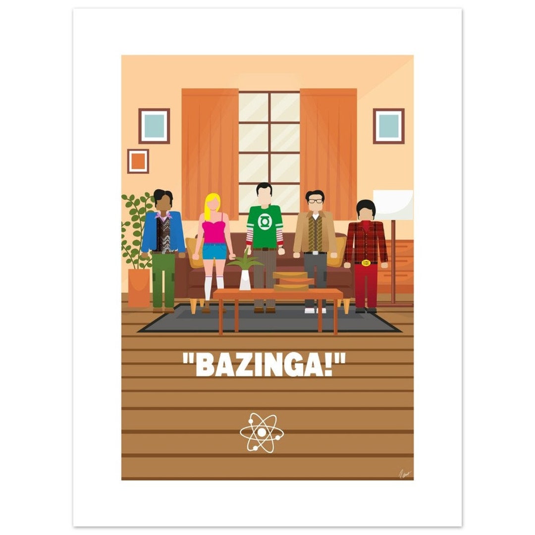 BBT bazinga Illustrated Poster. Premium Matte Paper Poster - Etsy