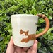 Ceramic Cat Mug, Yellow Cat Coffee Cup, Water Cup, Handmade Ceramic ...