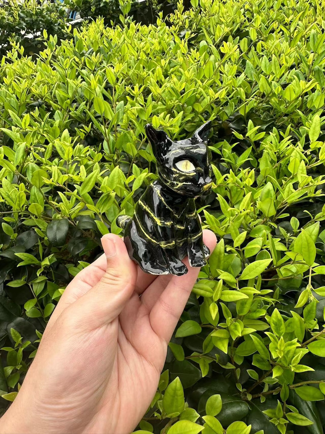 Cute Cats Ceramic Girl Bowl, Cat Pipe, Black Cat Pipe, Artistic Lady ...