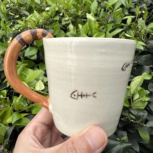 Ceramic Cat Mug, Yellow Cat Coffee Cup, Water Cup, Handmade Ceramic ...