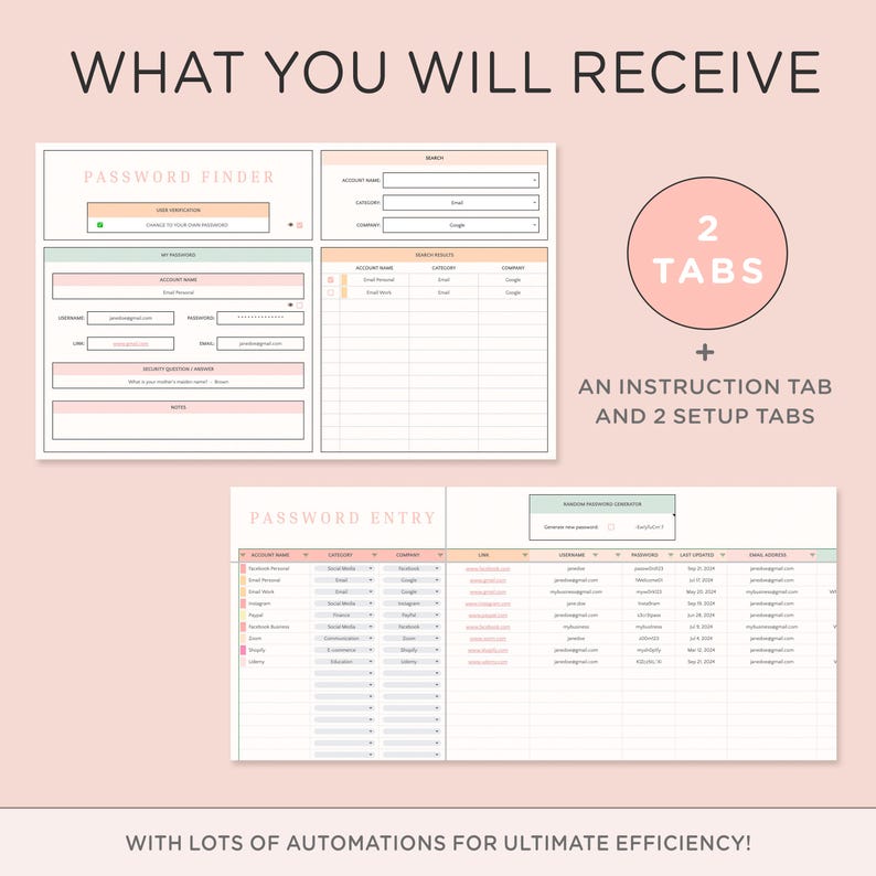 Password Tracker for Google Sheets | Student Password Manager ...