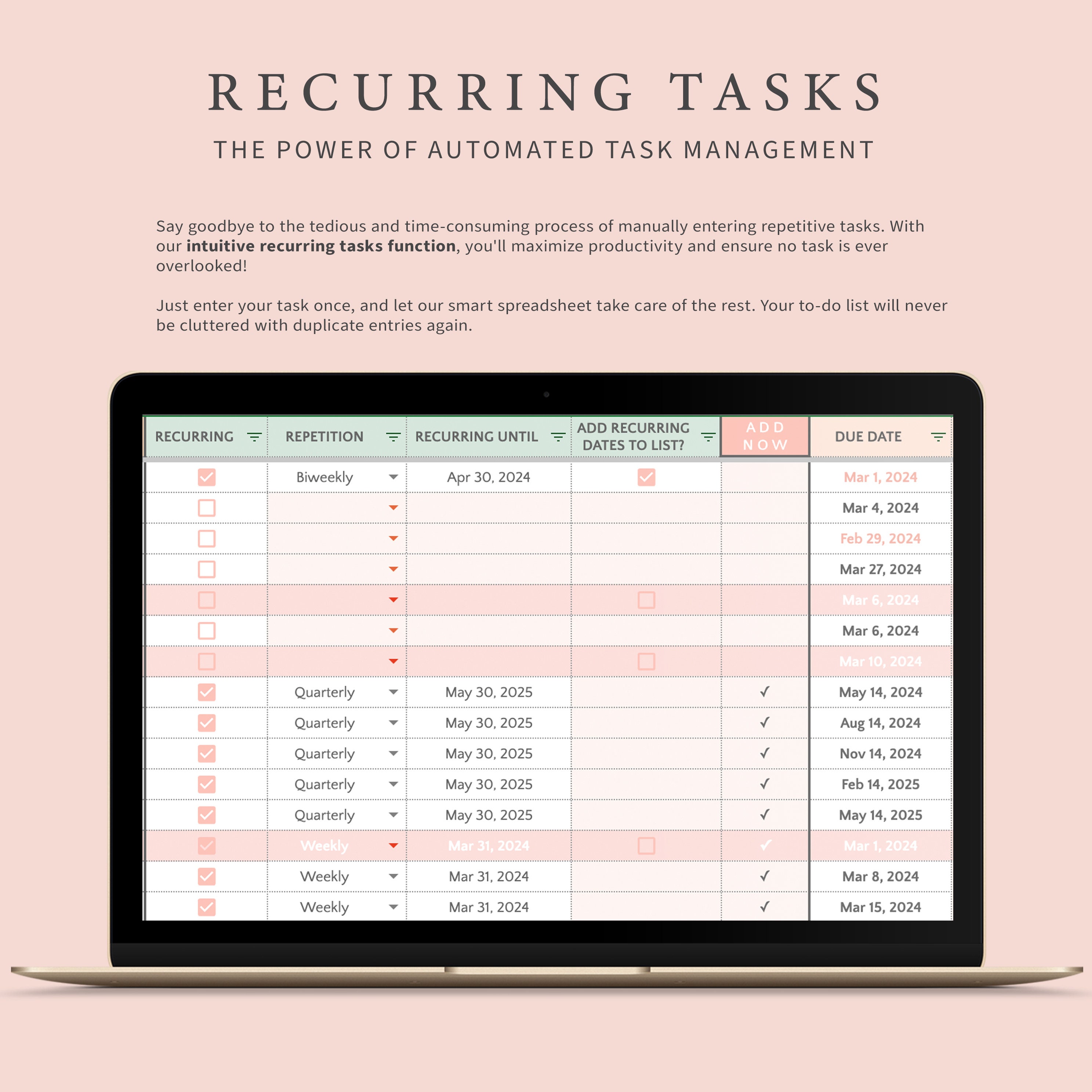Task Tracker to Do List for Google Sheets, Digital Spreadsheet Planner ...