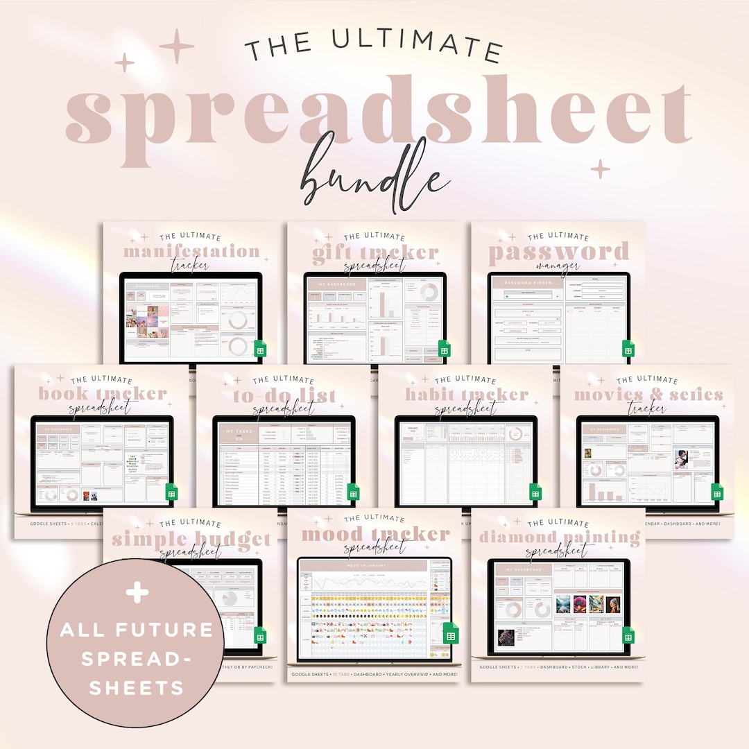 Spreadsheet Template Bundle for Google Sheets | All Spreadsheets From ...