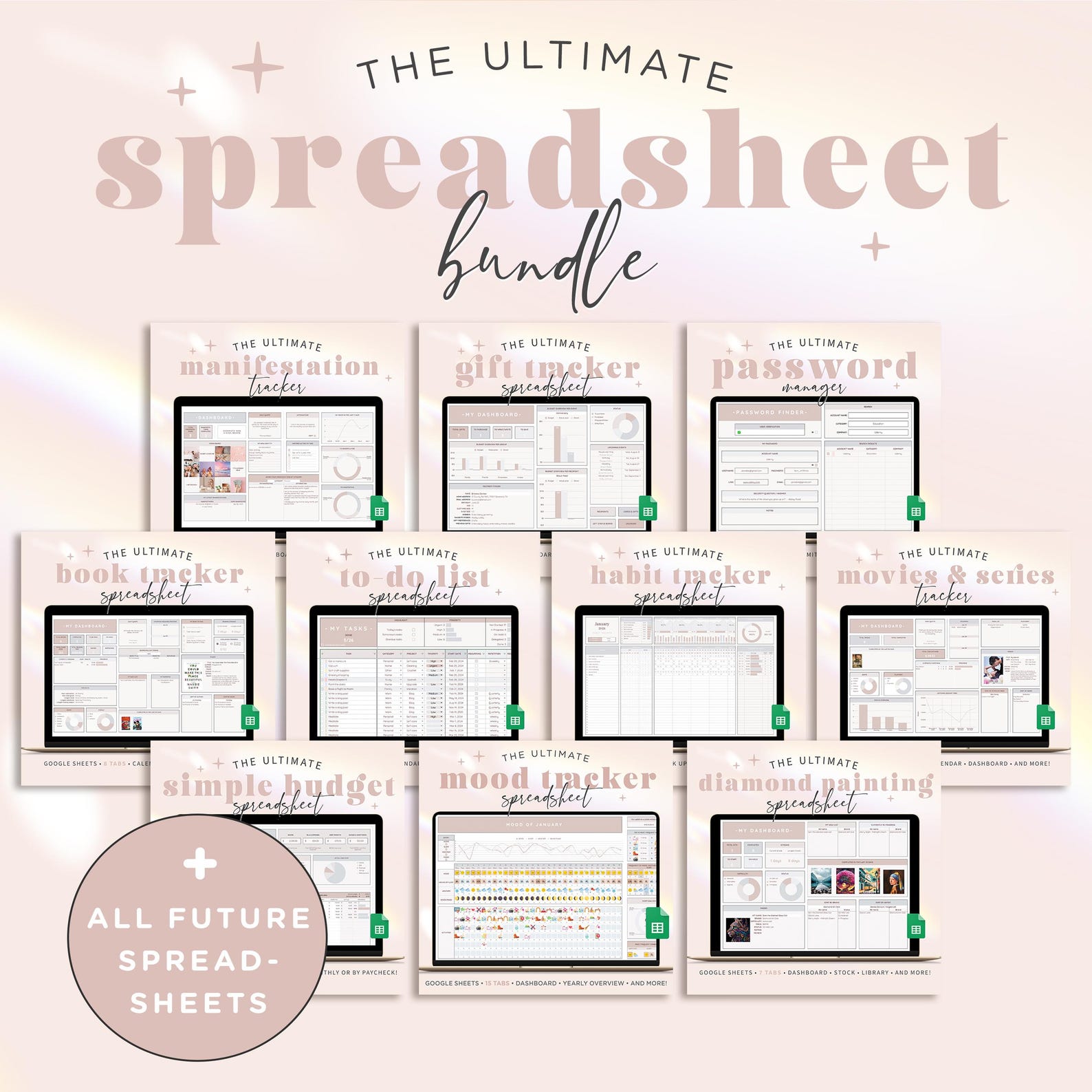 Spreadsheet Template Bundle for Google Sheets | All Spreadsheets From ...