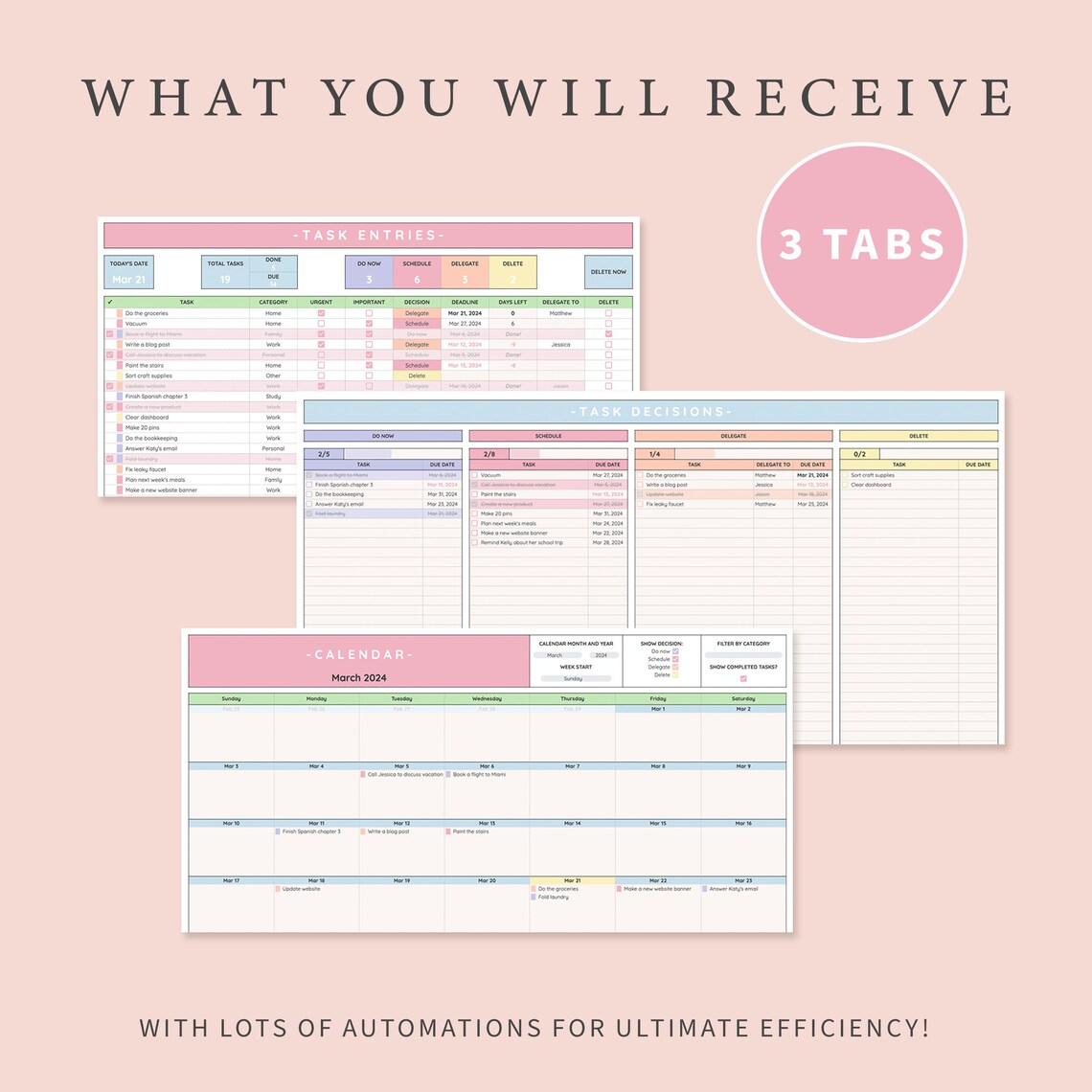 Decision Matrix for Google Sheets | Task Priority Tracker, Task ...