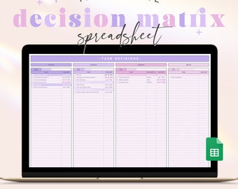 Decision Matrix for Google Sheets | Task Priority Tracker, Task ...